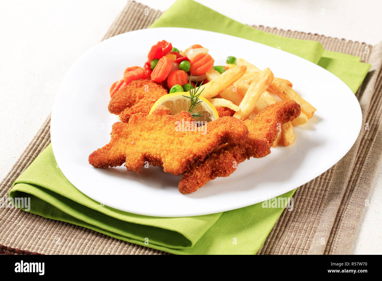 Fried fish and French fries Stock Photo - Alamy
