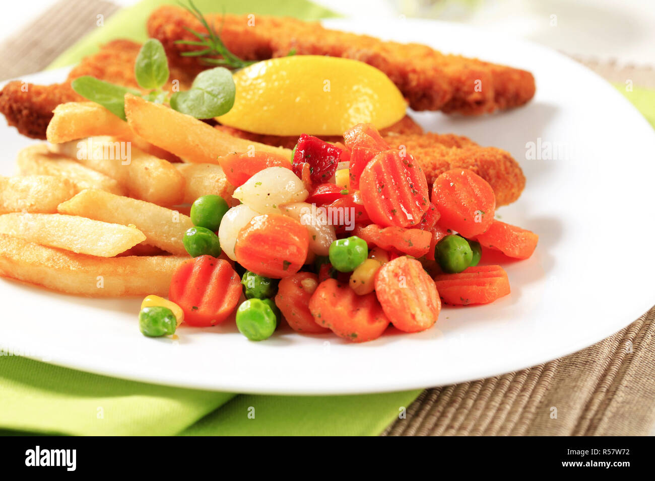 Fried fish and French fries Stock Photo - Alamy
