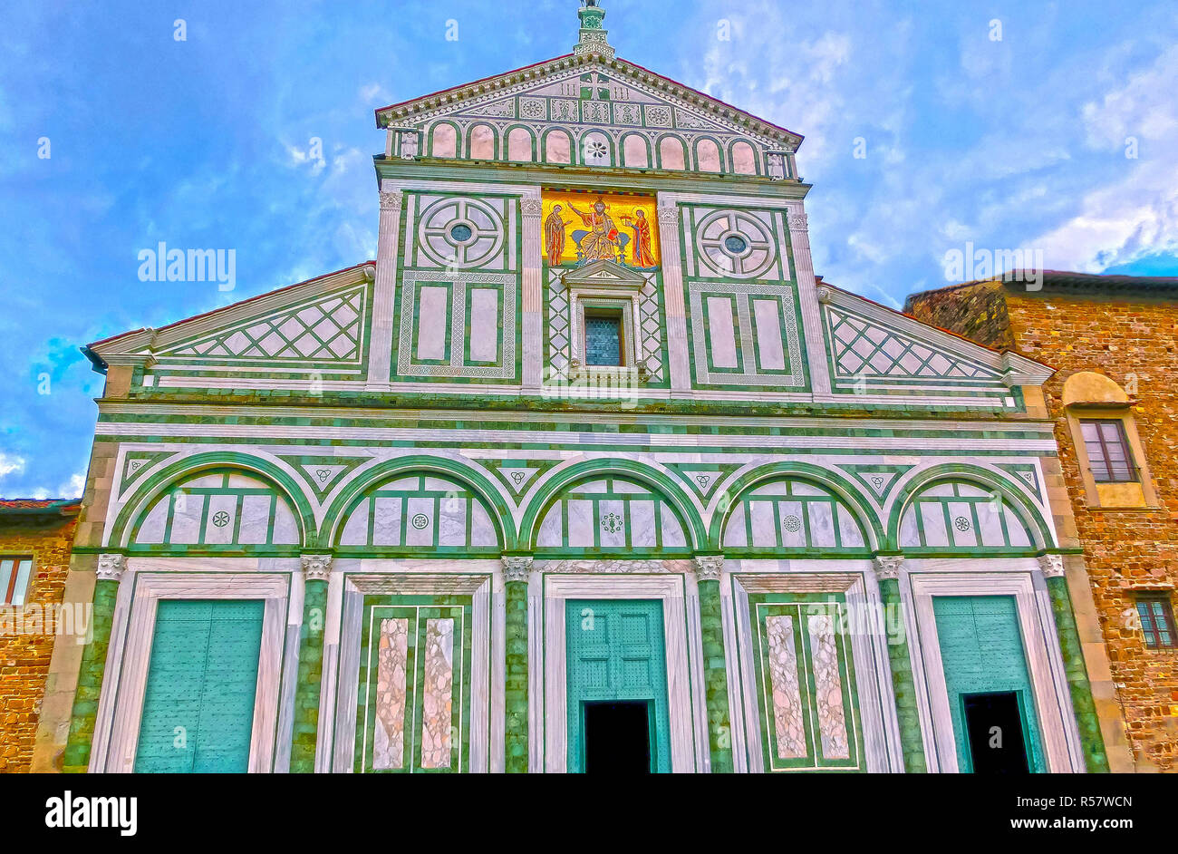 San Miniato al Monte is a basilica in Florence, Italy Stock Photo - Alamy