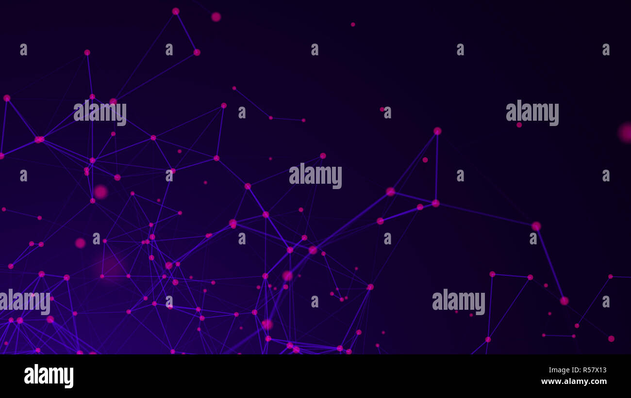 Abstract connected dots. Technology concept. Digital backdrop Stock ...