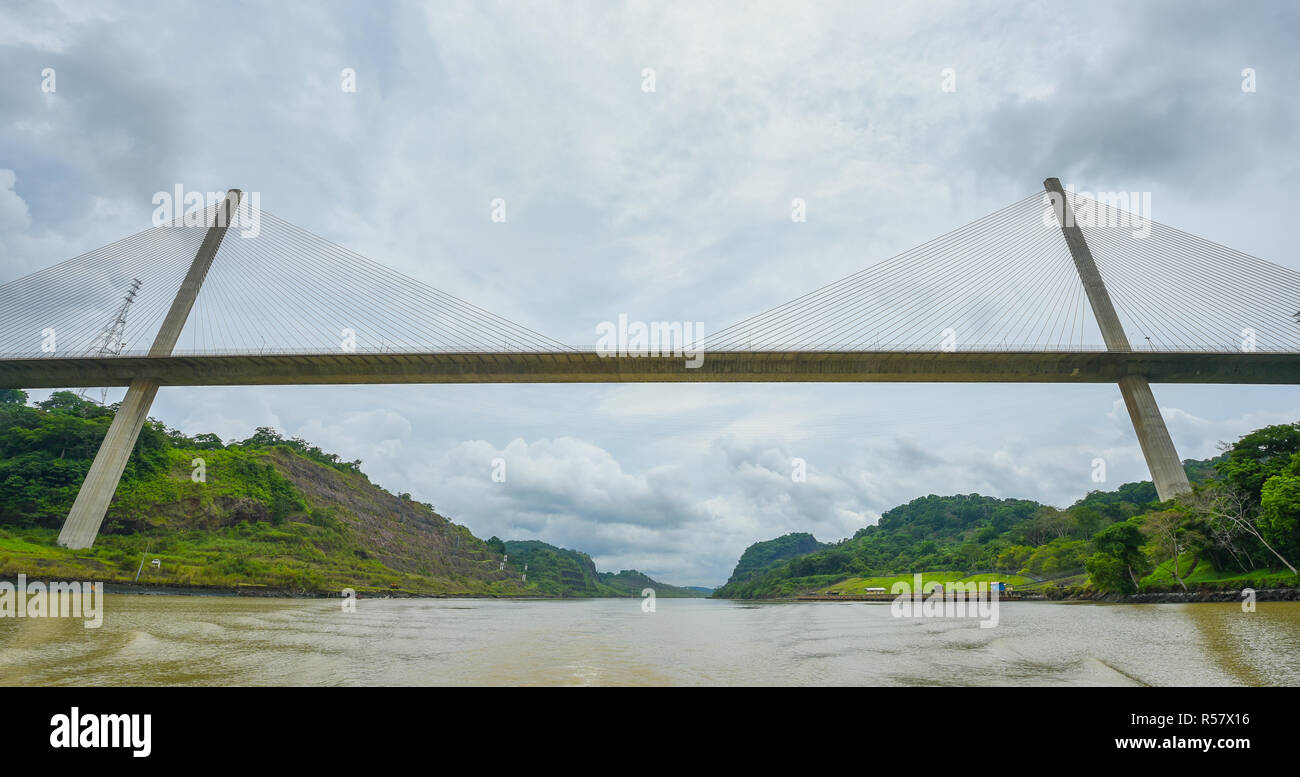 Centennial Bridge, Puente Centenario, over Panama Canal, built to ...