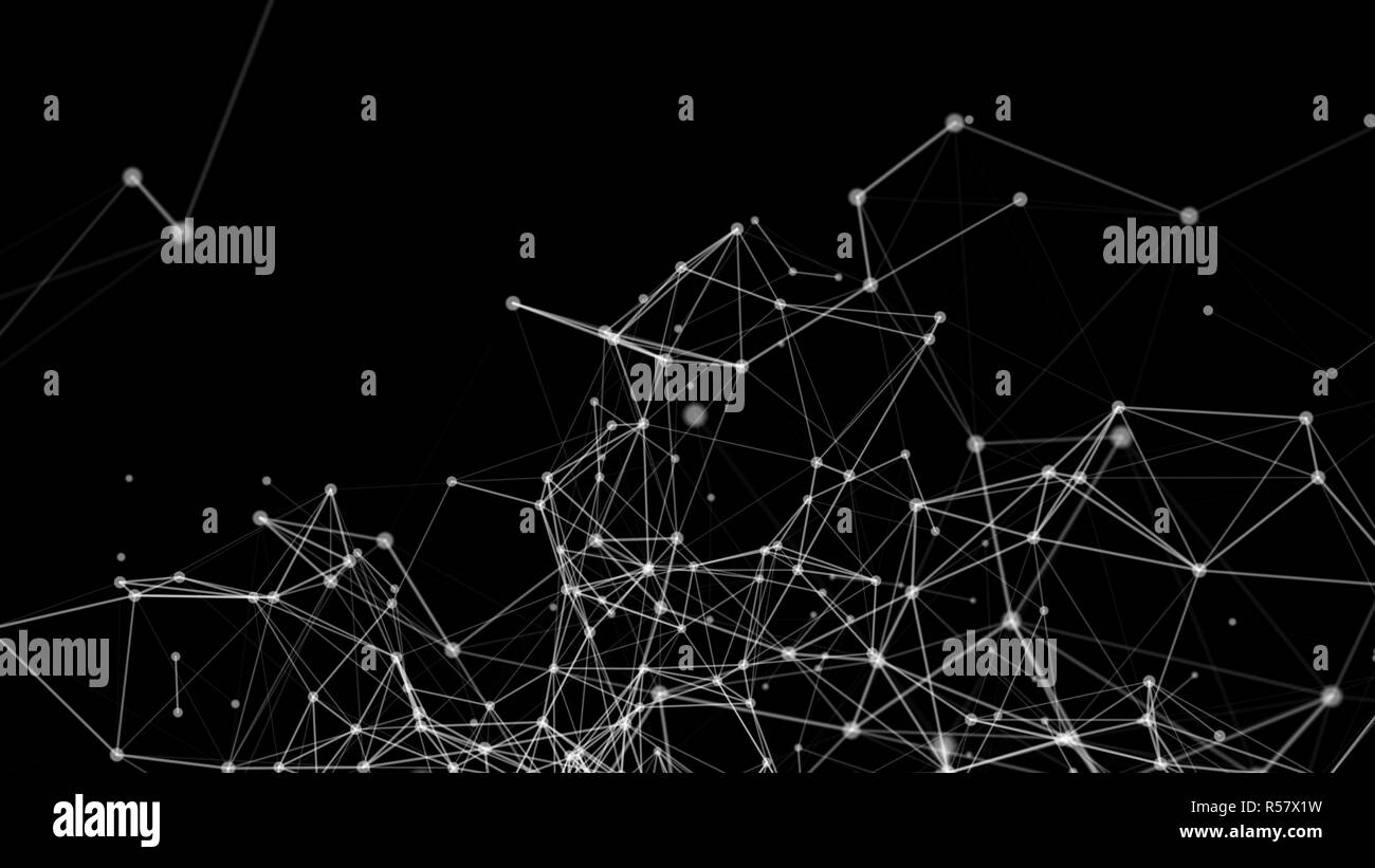 Abstract connected dots. Technology concept. Digital backdrop Stock ...