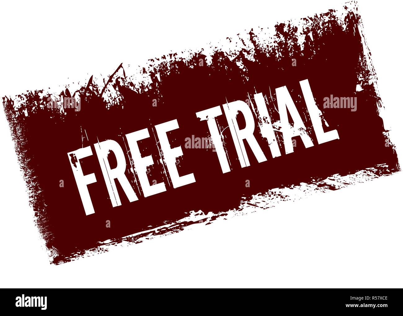 FREE TRIAL on red retro distressed background Stock Photo - Alamy