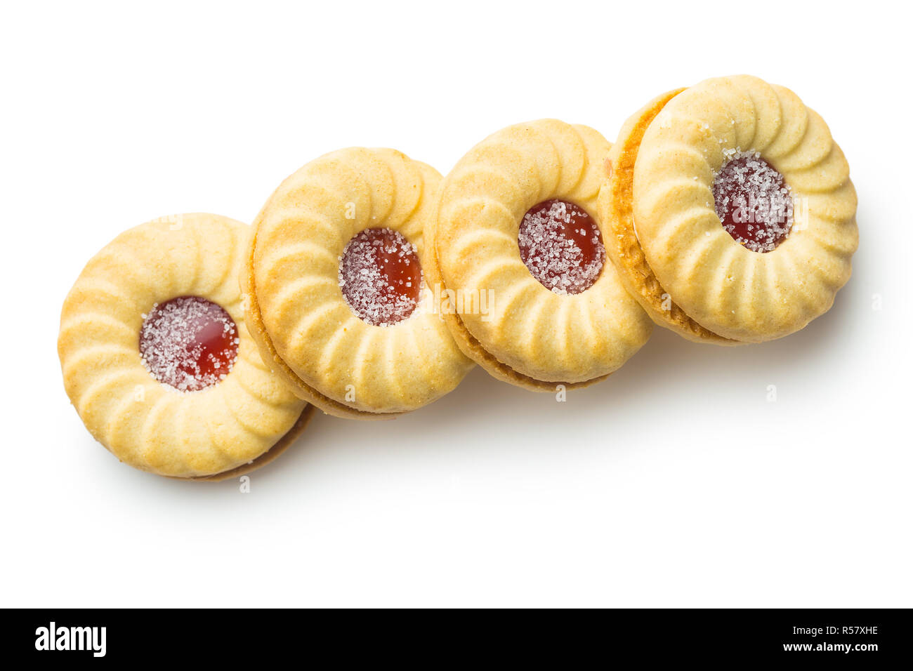 Jam ring biscuits Stock Photo - Alamy