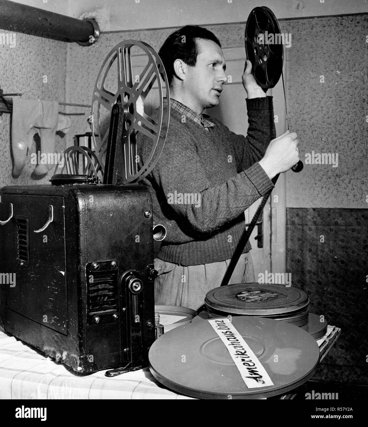 1950s film projector hi-res stock photography and images - Alamy