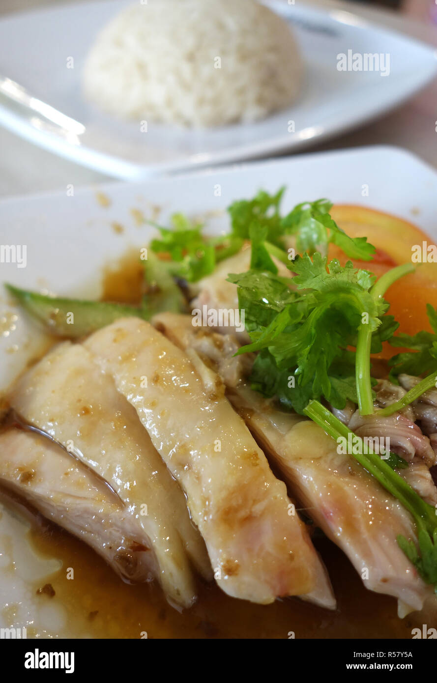 Singapore chicken rice Stock Photo - Alamy