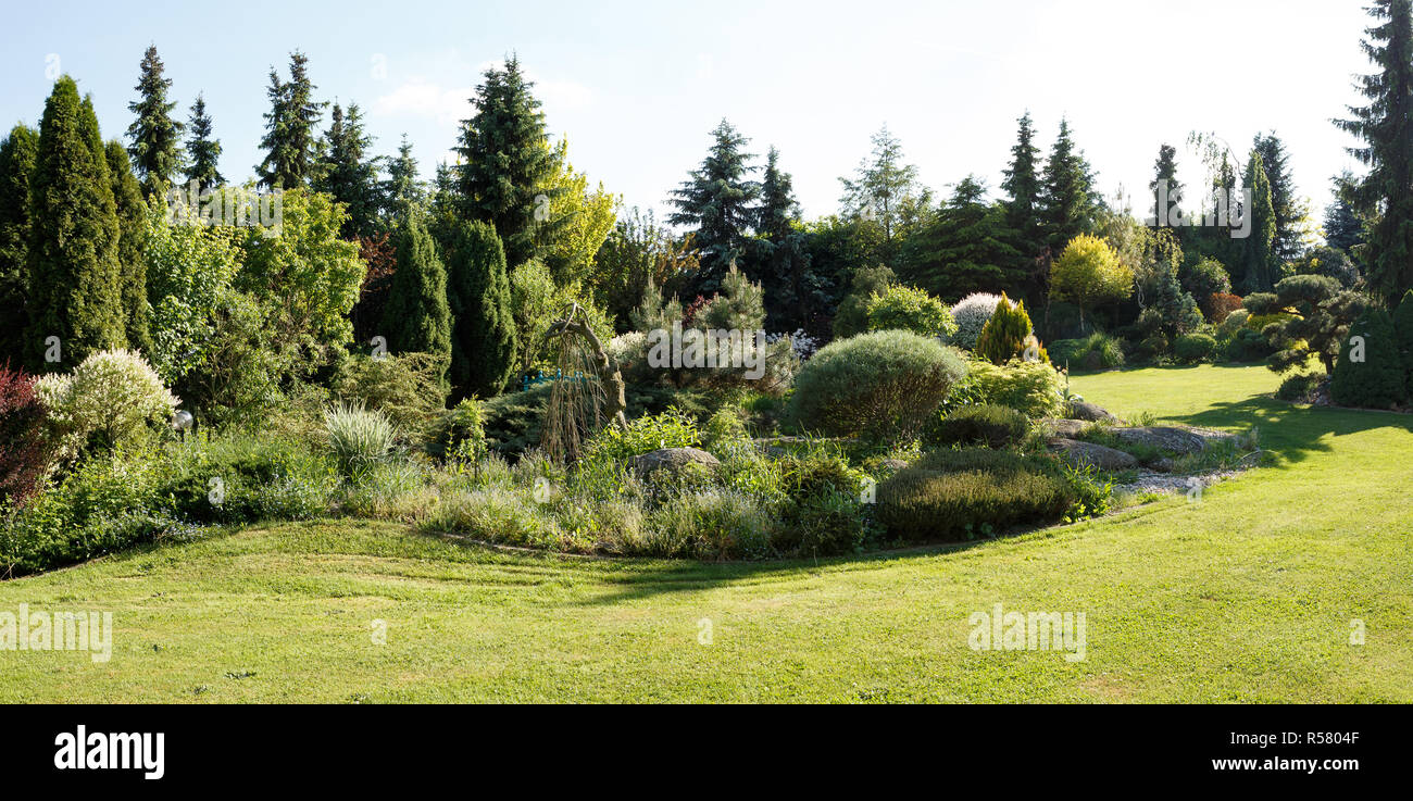 colorful spring garden Stock Photo - Alamy