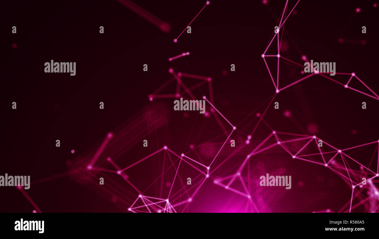 Abstract connected dots. Technology background Stock Photo - Alamy