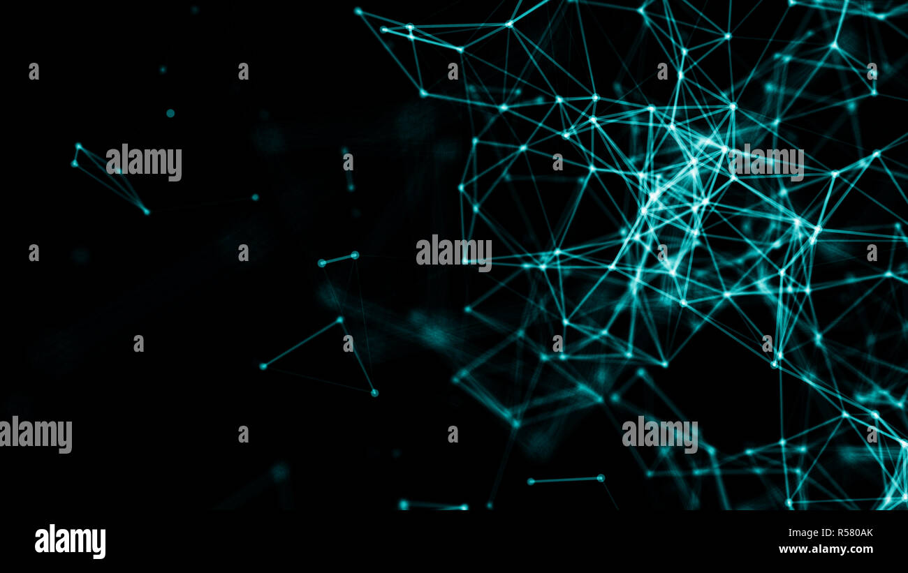Abstract connected dots. Technology background Stock Photo - Alamy