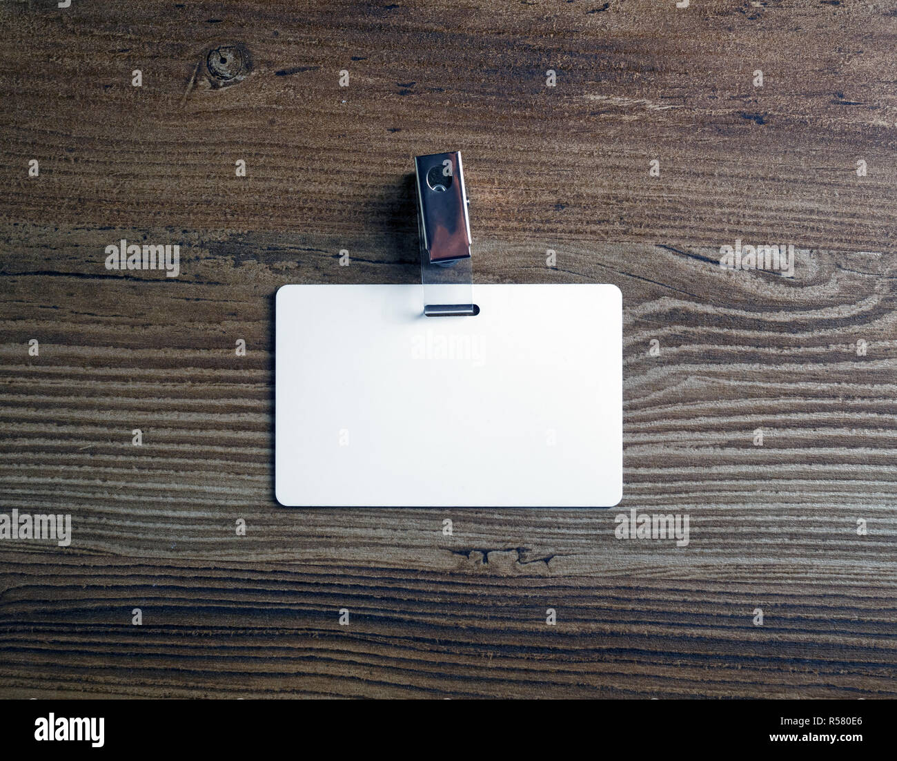 Blank white badge Stock Photo - Alamy