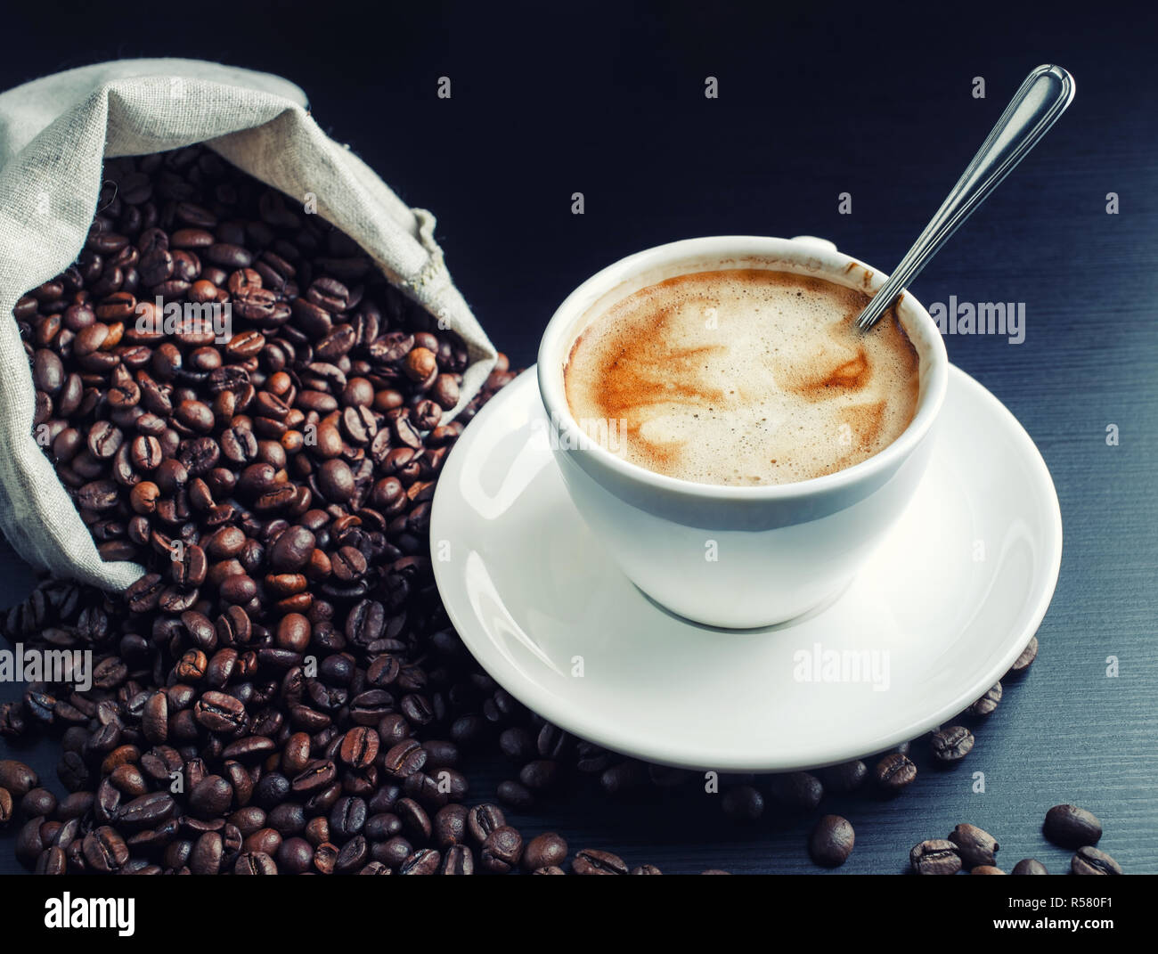 Fresh delicious coffee Stock Photo - Alamy