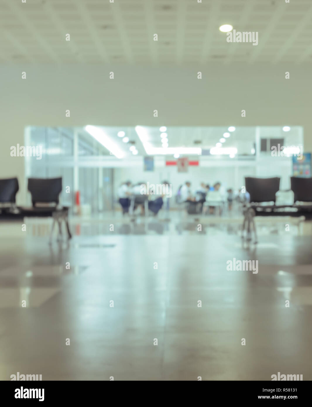 Blurred library room interior background Stock Photo - Alamy