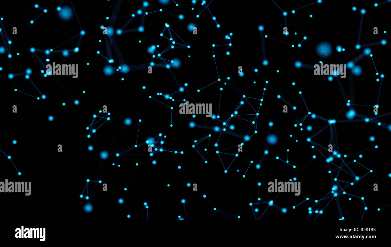 Abstract background with connected dots. Digital backdrop Stock Photo ...
