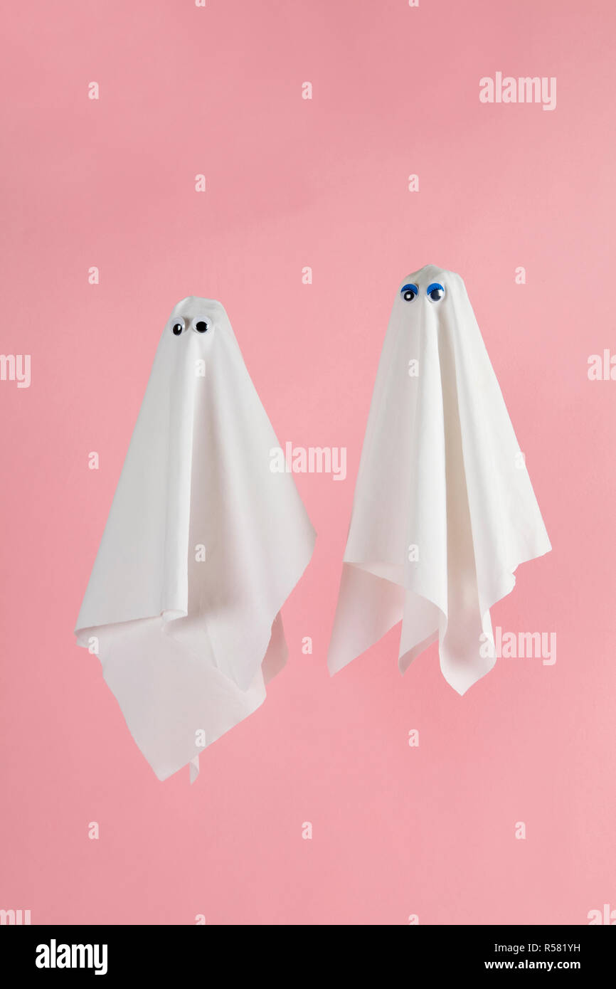 Couple ghost back pink Stock Photo - Alamy