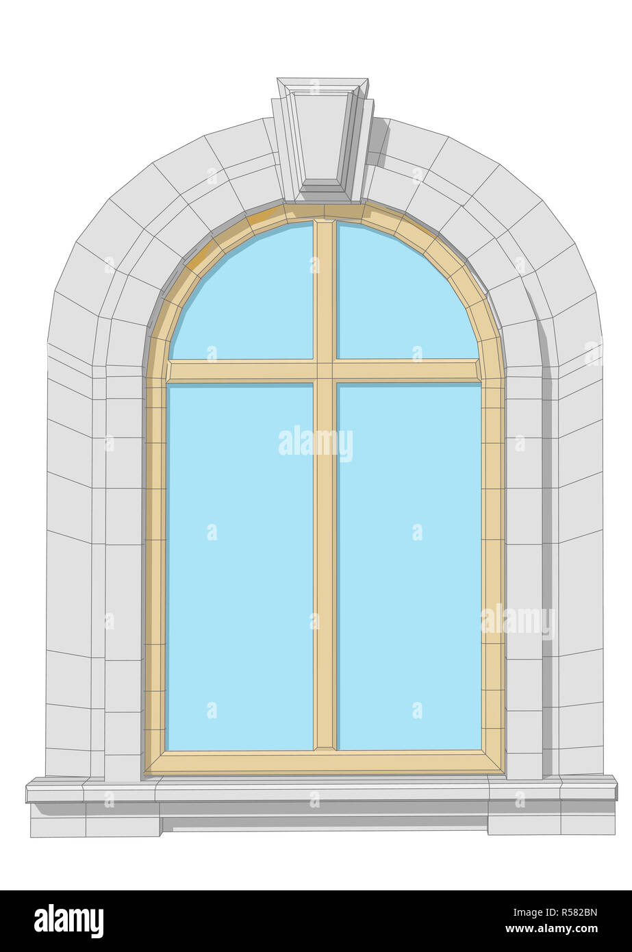 Arched dormer Cut Out Stock Images & Pictures - Alamy