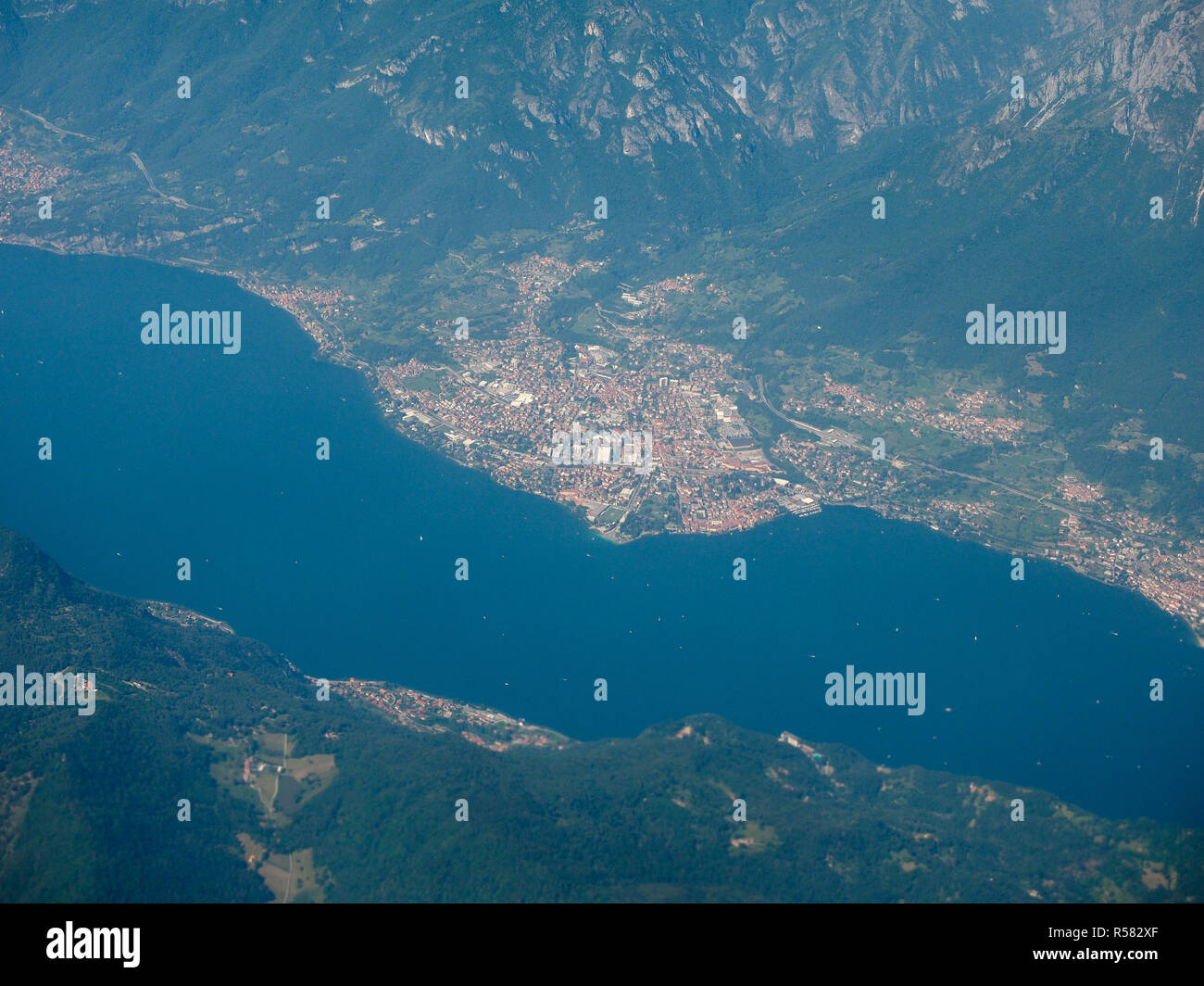Aerial view of Lake Como Stock Photo - Alamy