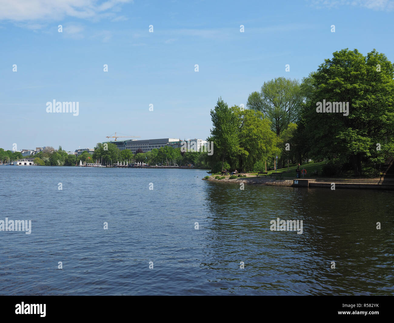 Aussenalster (Outer Alster lake) in Hamburg Stock Photo - Alamy