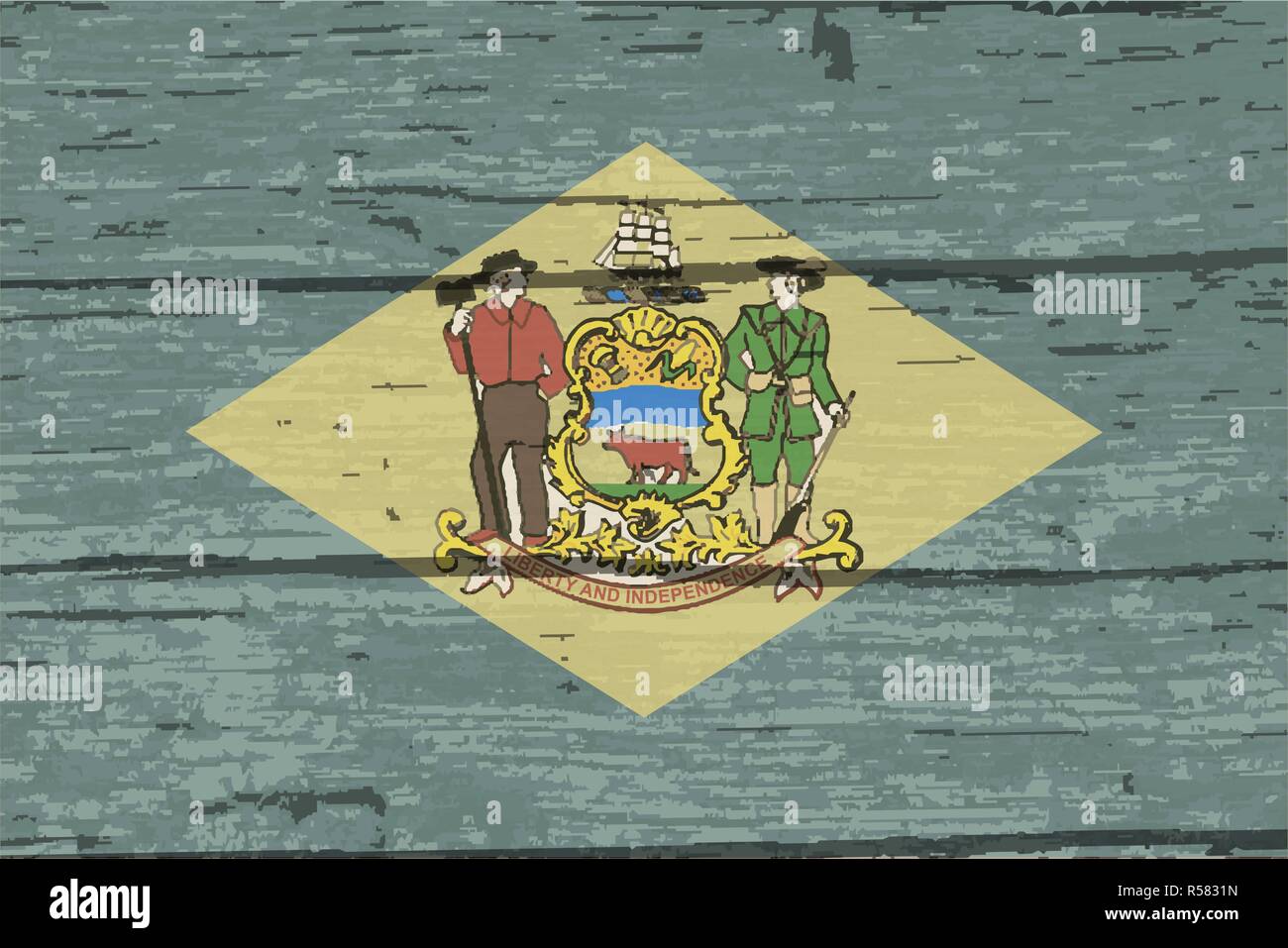 The flag of the USA state of Delaware Stock Vector Image & Art - Alamy