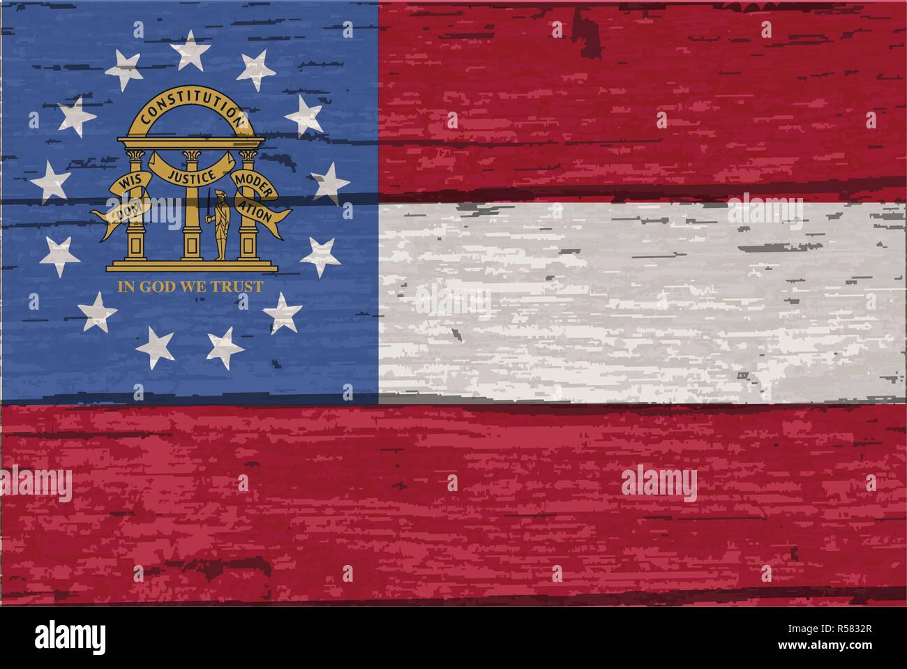 The flag of the USA state of Georgia Stock Vector Image & Art - Alamy