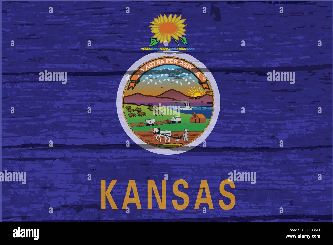 Kansas national flag Stock Vector Images - Alamy