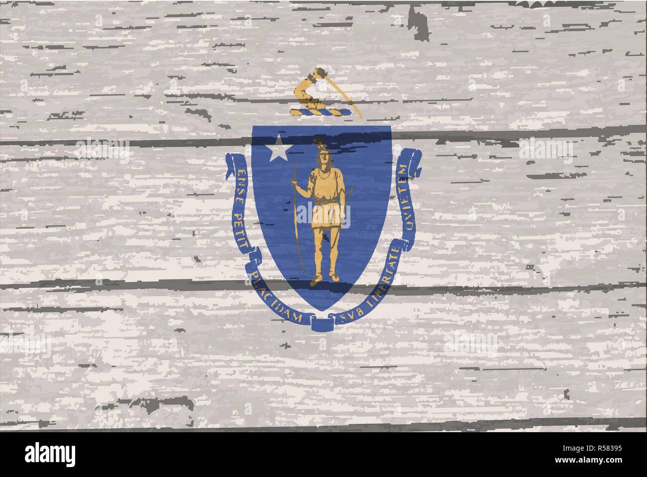 Massachusetts flag Stock Vector Images - Alamy