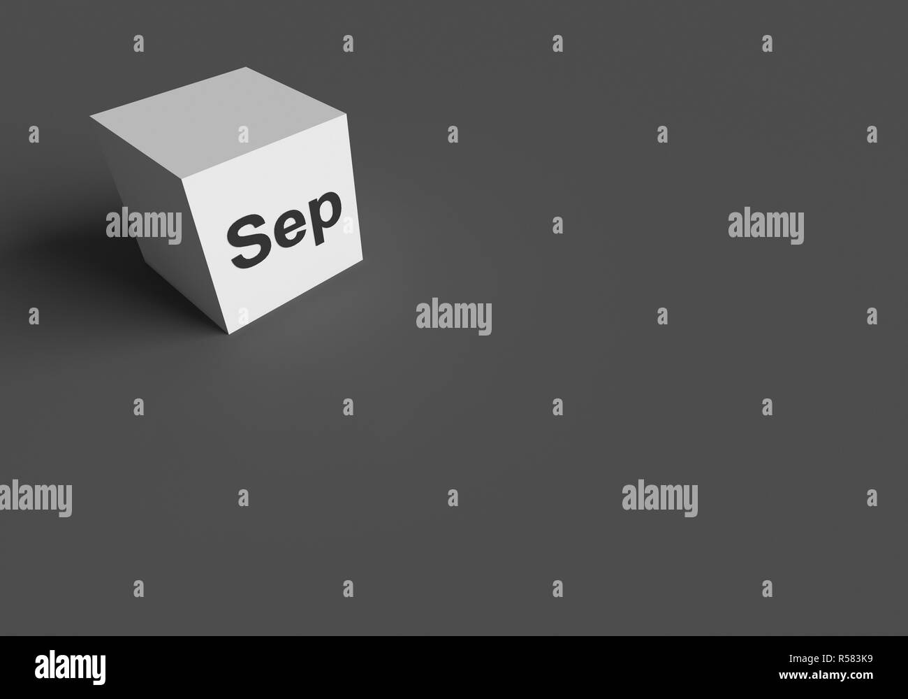 3D RENDERING OF Sep (ABBREVIATION OF SEPTEMBER Stock Photo - Alamy