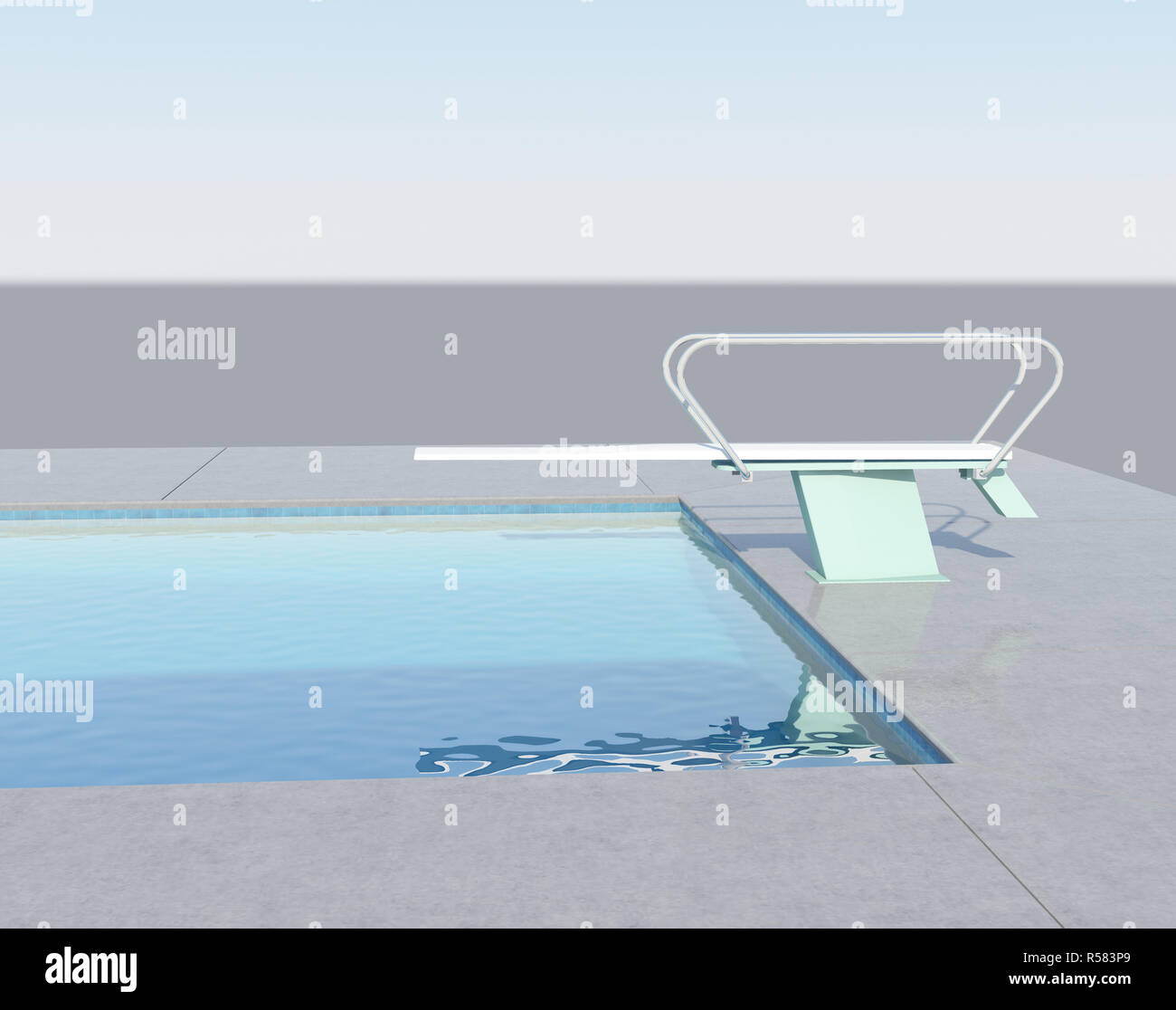 springboard in the swimming pool Stock Photo - Alamy