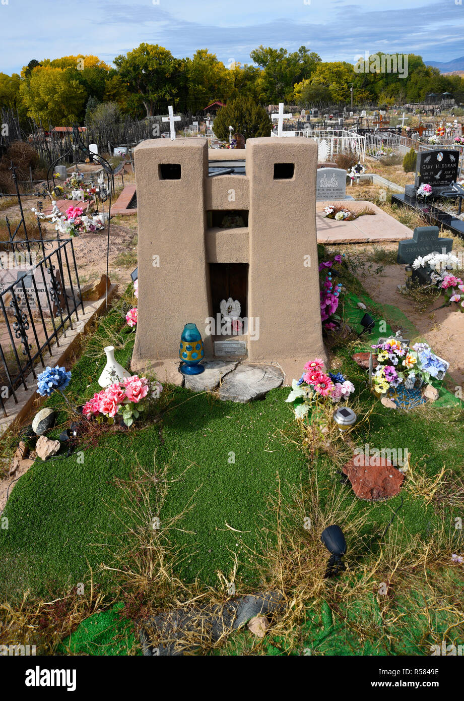 The sacred heart church at nambe new mexico hi-res stock photography ...