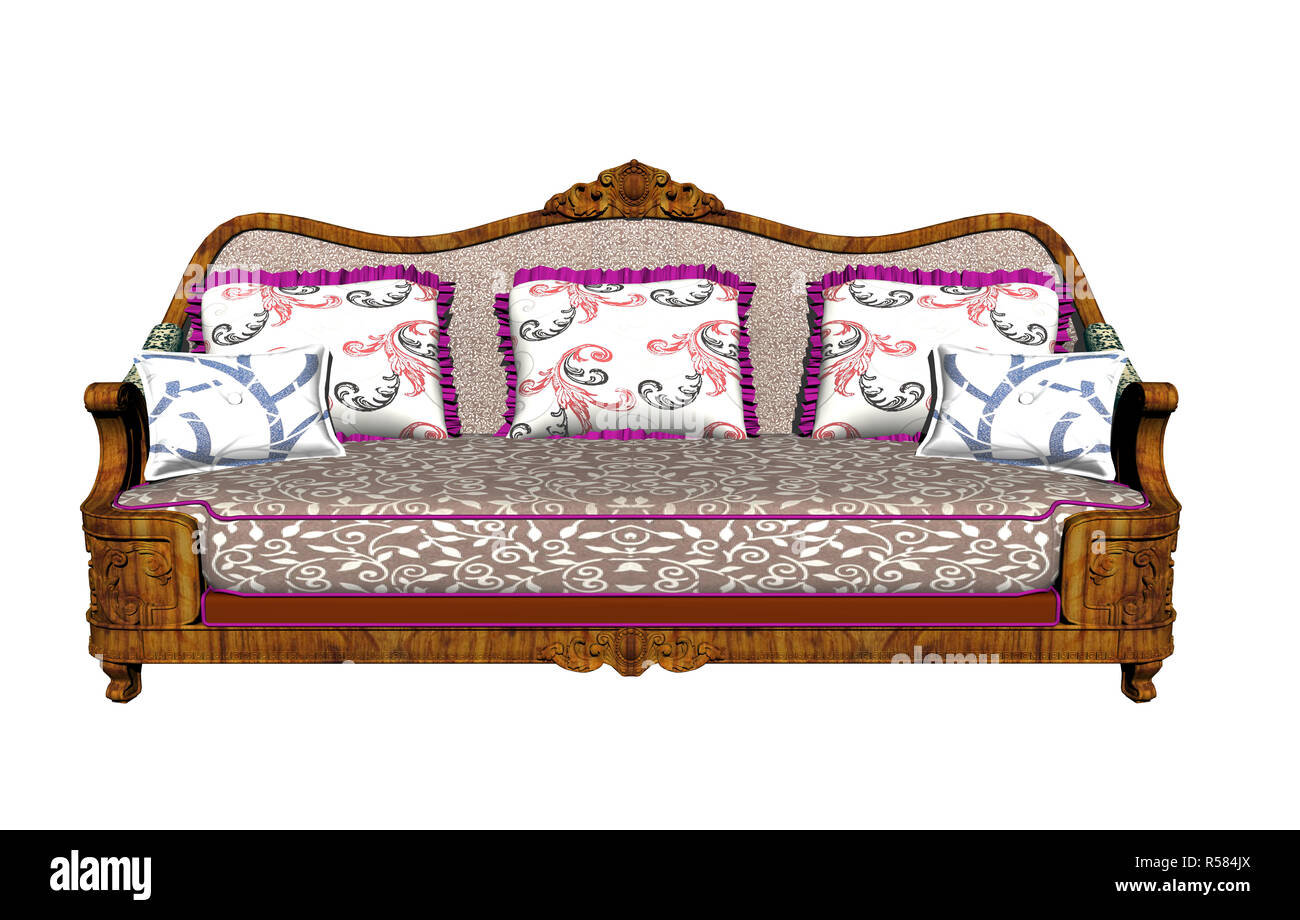 divan with upholstery and cushions free Stock Photo - Alamy