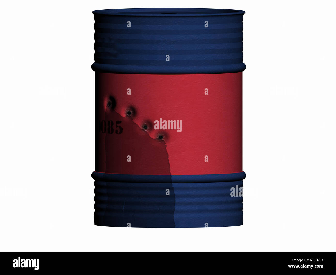 leaky oil barrel released Stock Photo - Alamy