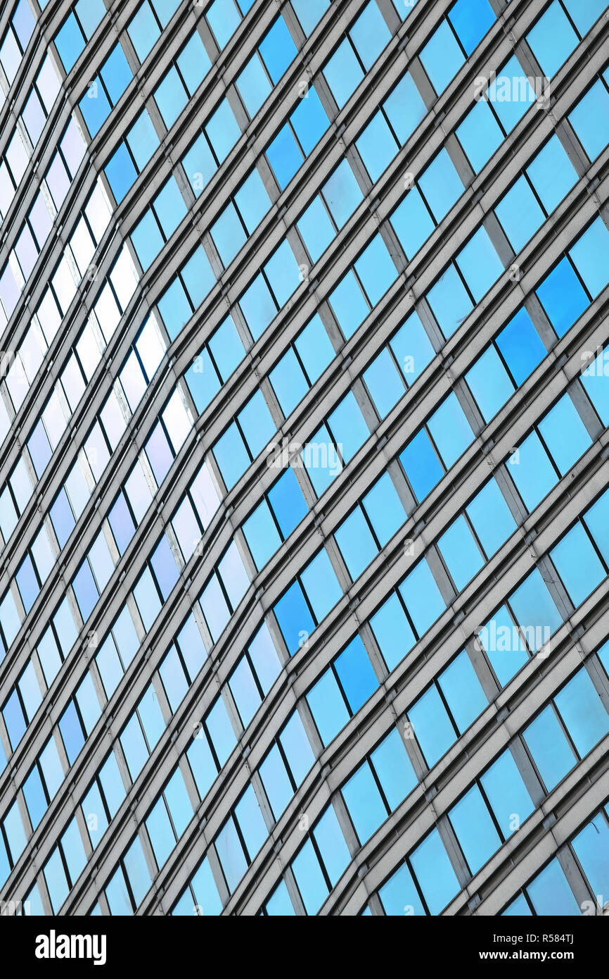 Modern business office building blue glass windows Stock Photo - Alamy