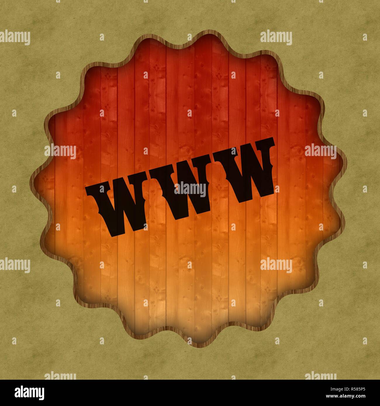Retro WWW text on wood panel background Stock Photo - Alamy