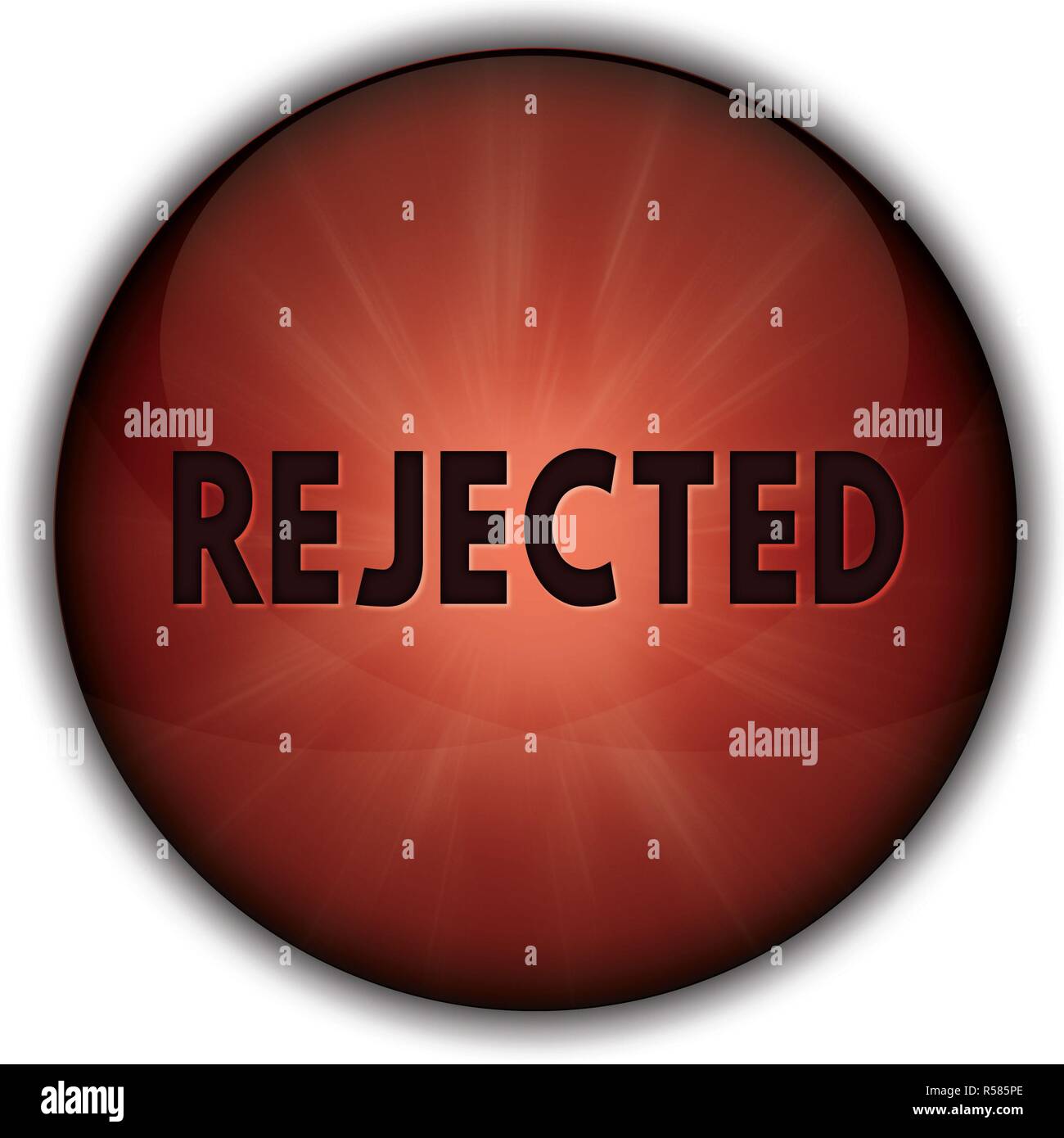 REJECTED red button badge Stock Photo - Alamy