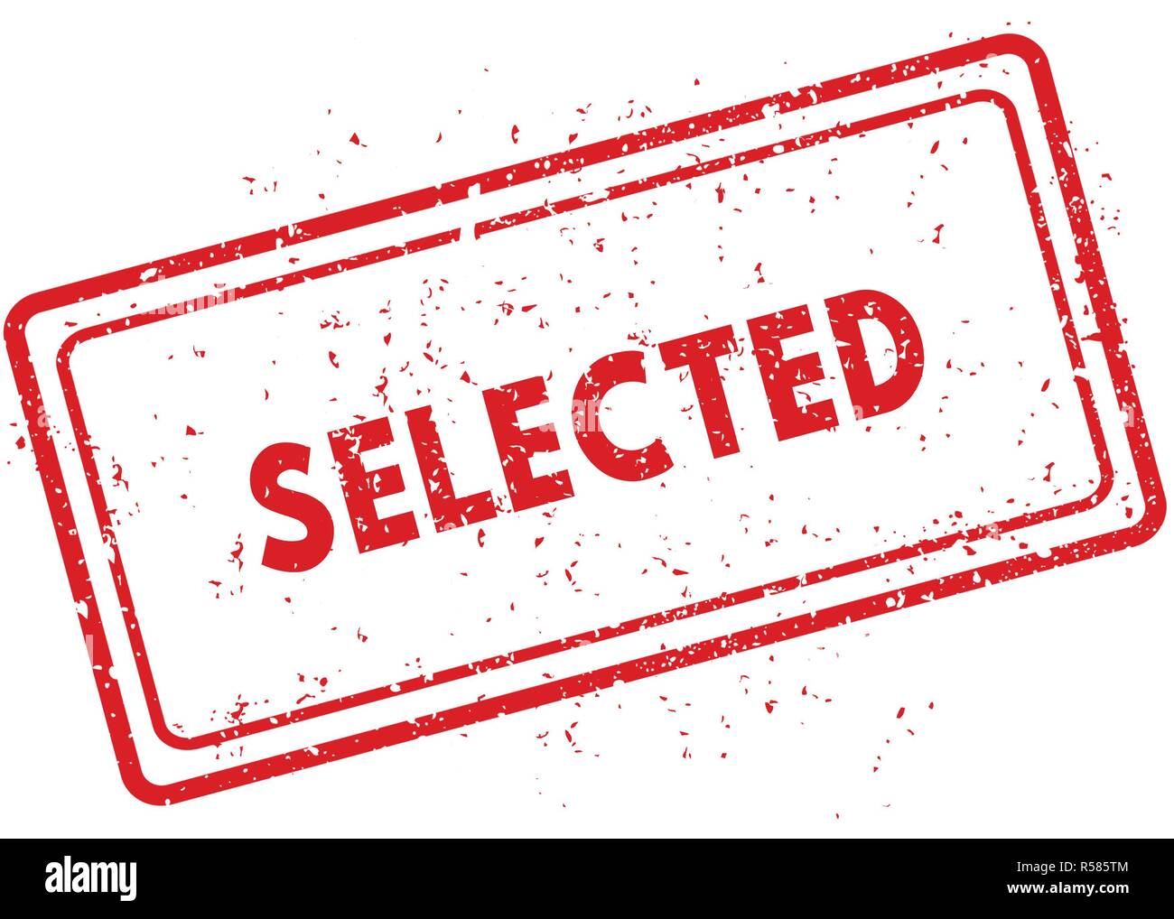 Red SELECTED rubber stamp Stock Photo - Alamy
