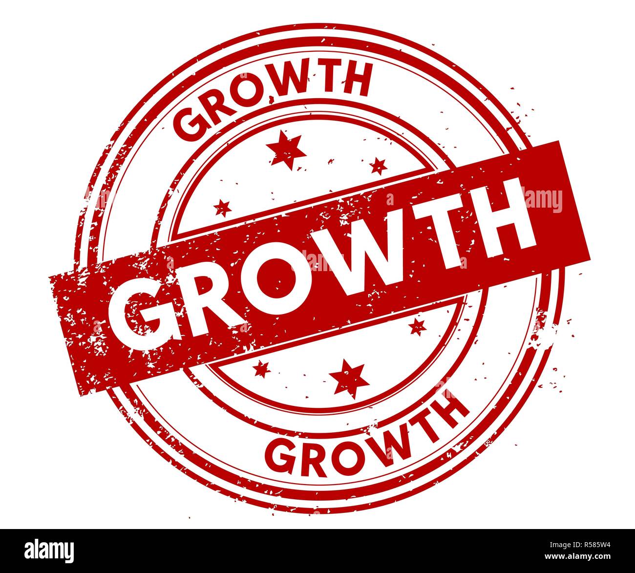 GROWTH distressed red stamp Stock Photo - Alamy