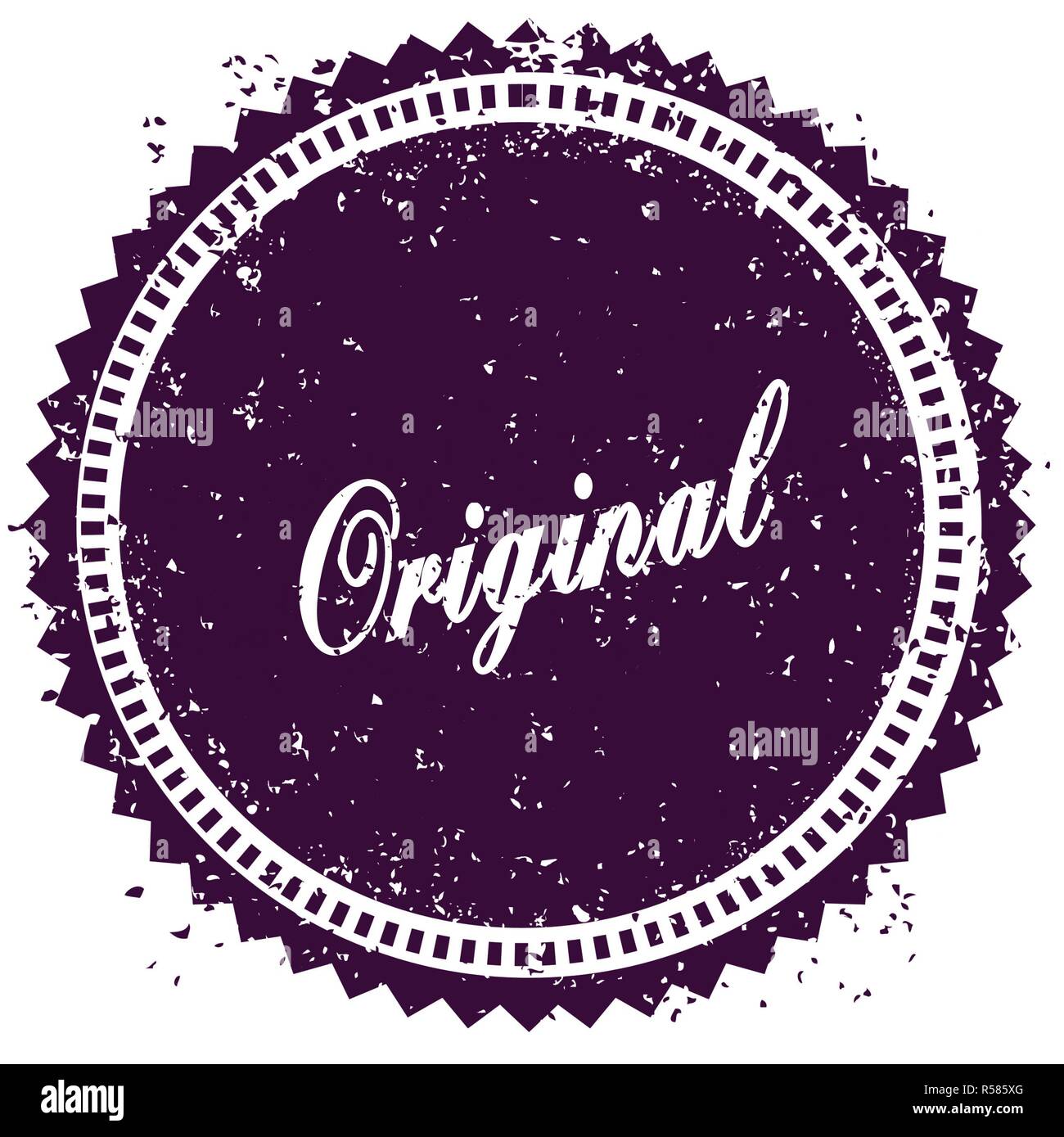 Purple ORIGINAL distressed stamp Stock Photo - Alamy