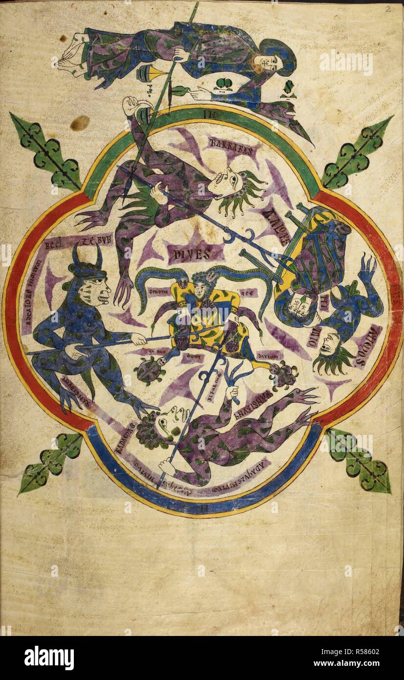 Demons encircled. Silos Apocalypse. Spain (Silos), 1109. Source: Add ...