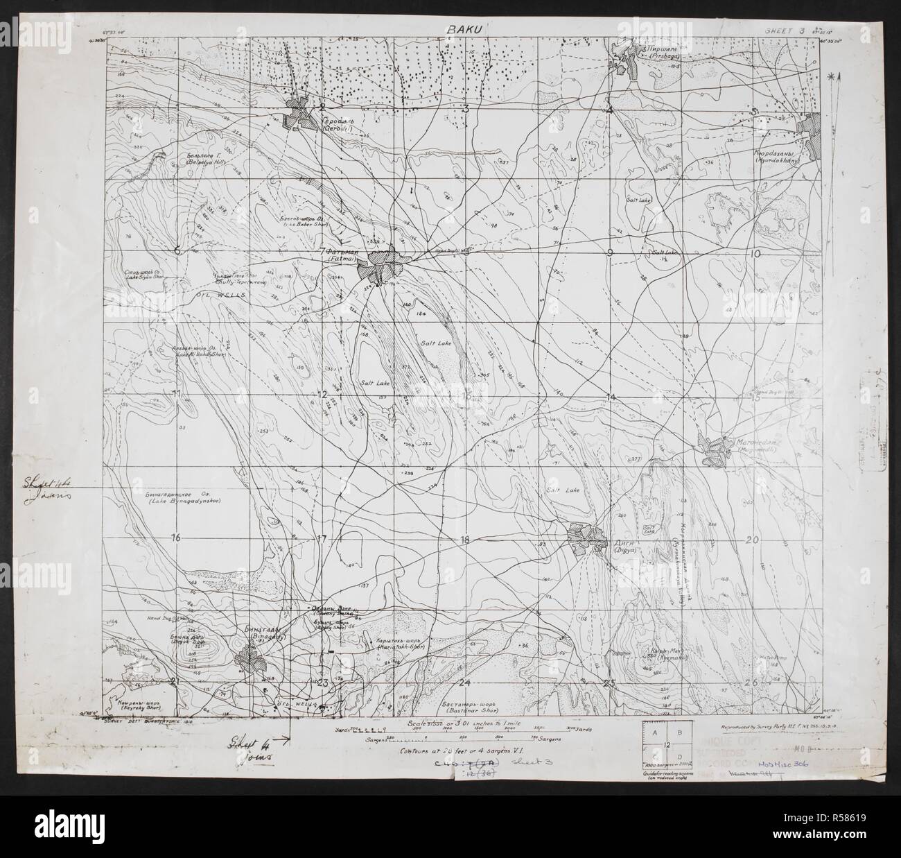 Map of Baku, dated 1918. Baku, MOD Misc 306. [S.l.] : Survey Party MEF ...