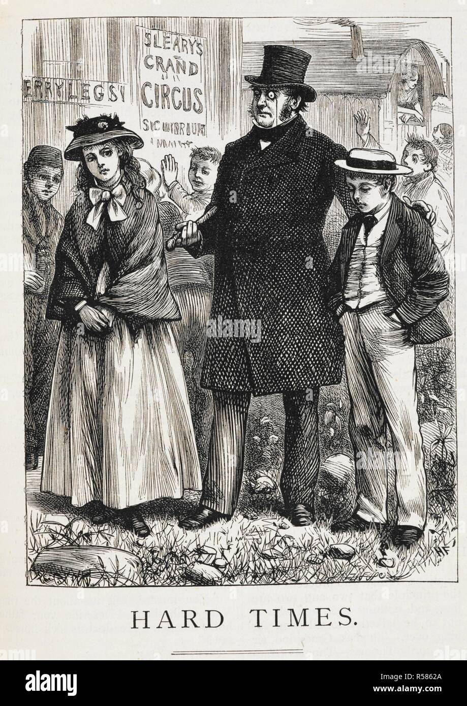 Thomas Gradgrind and his two children, Louisa and Tom. Hard Times ...