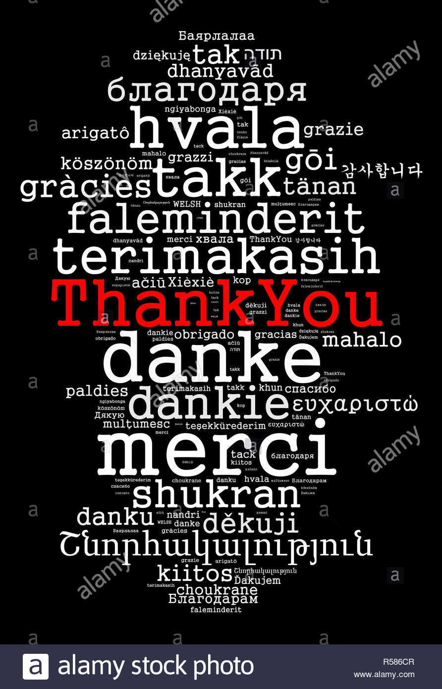 Thank You In Different Languages High Resolution Stock Photography and ...