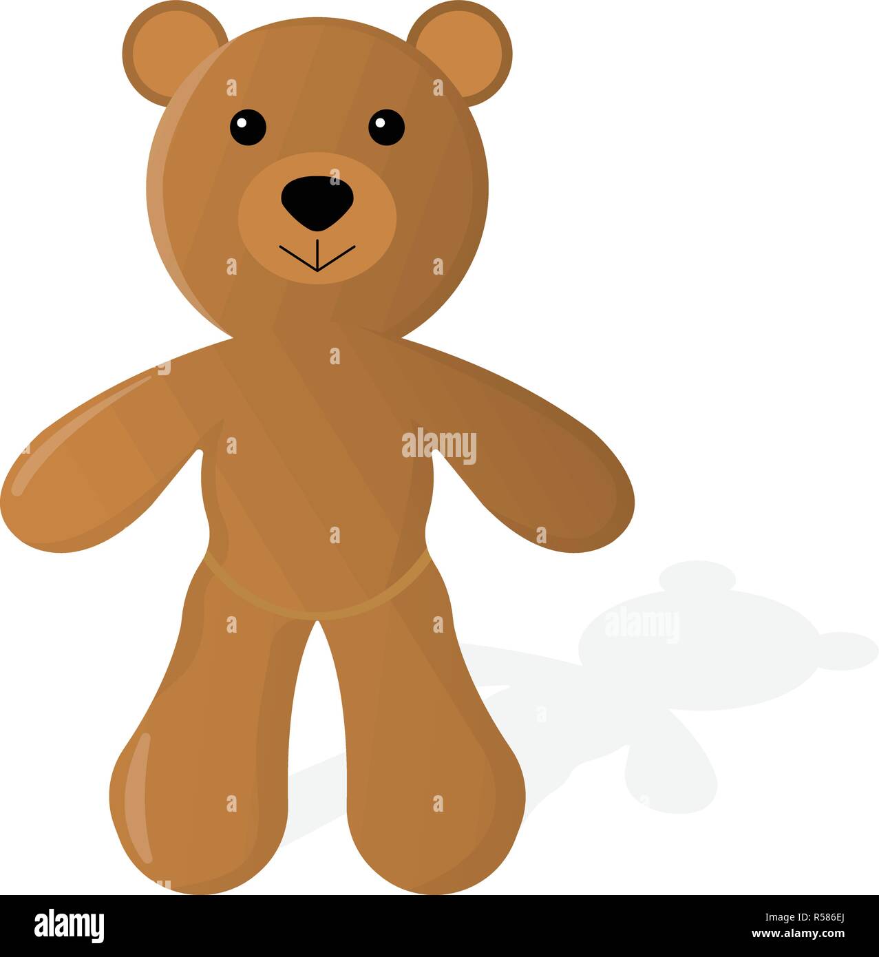 Teddy Toy Isolated icon. Cartoon style. Vector Illustration Stock ...