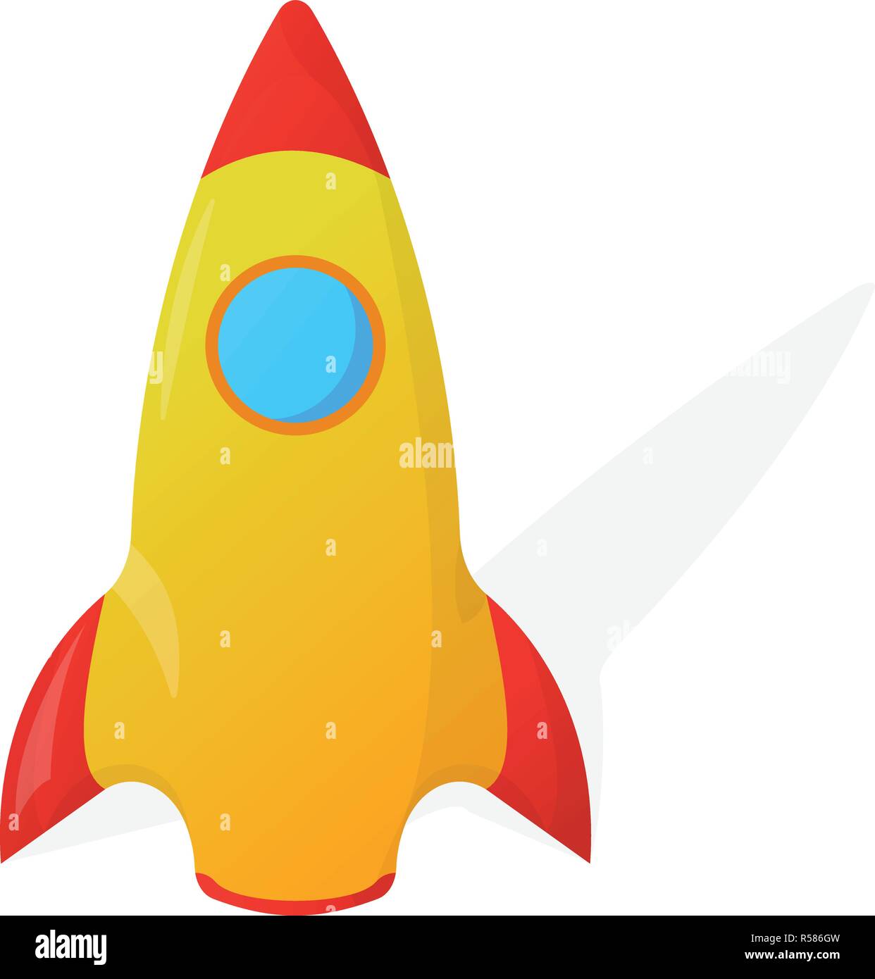 Childrens Rocket Toy Isolated icon. Cartoon style. Vector Illustration ...