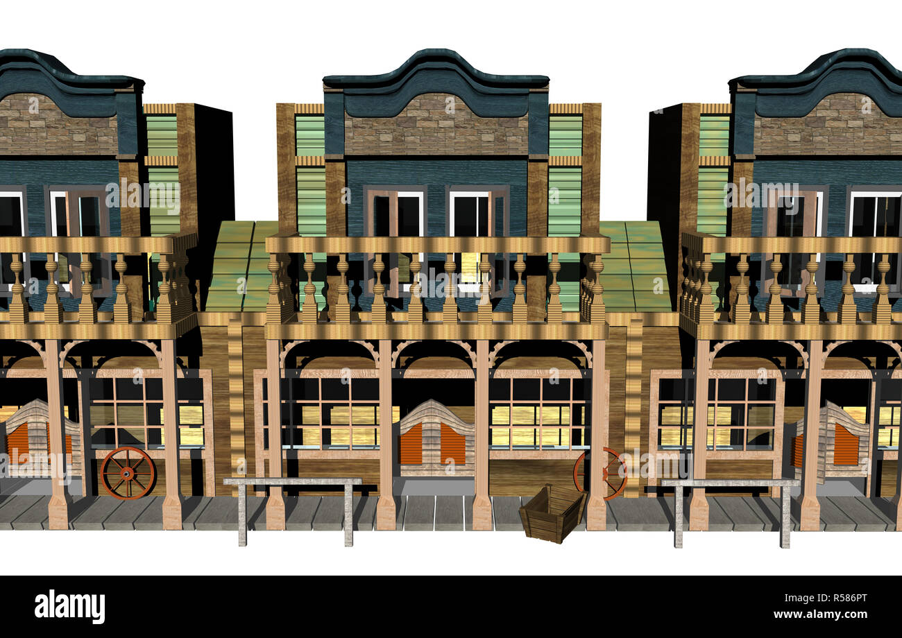 western city street train in the wild west Stock Photo - Alamy