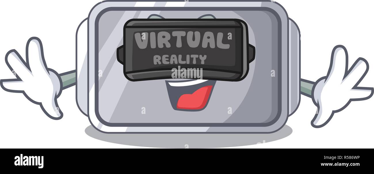 Virtual reality empty baking tray close with character Stock Vector ...