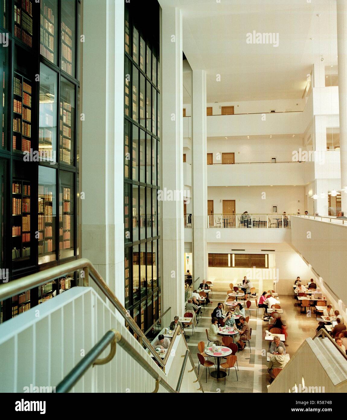 British Library cafÃ©. [Photographs of the British Library building at ...