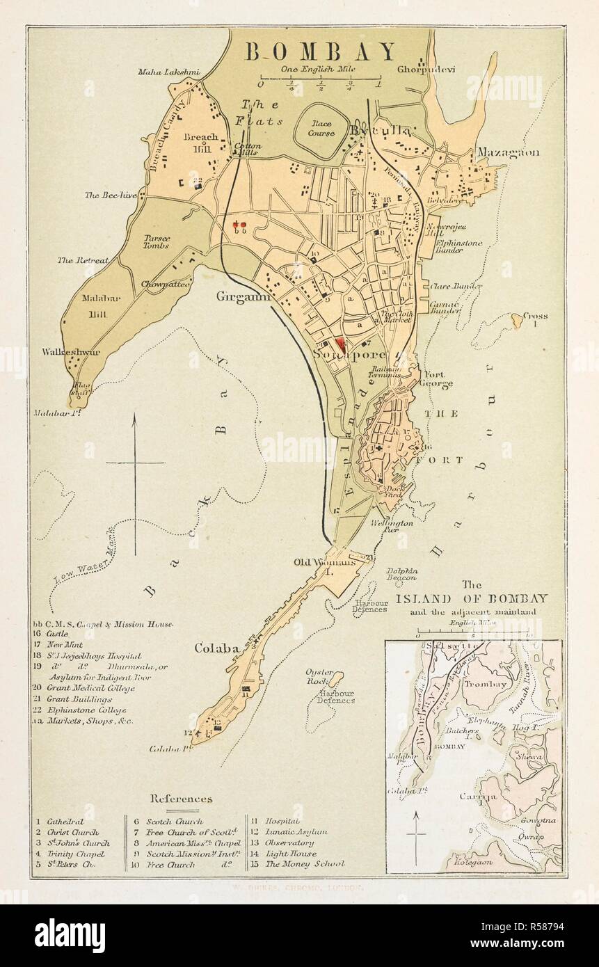 Bombay Map SOME MAPS OF BOMBAY BEFORE BOMBAY CITY WAS MADE 1588 AND