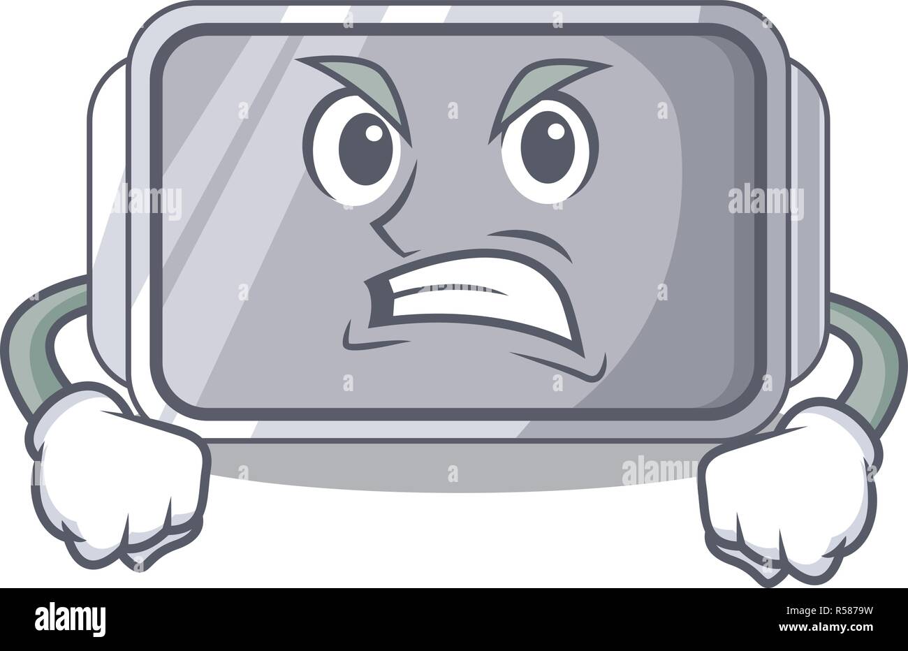 Angry empty baking tray close with character Stock Vector Image & Art ...