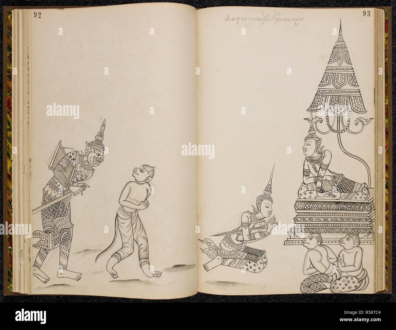 Scene from the Ramakien (Thai version of the Ramayana) . Ramakien (Thai ...