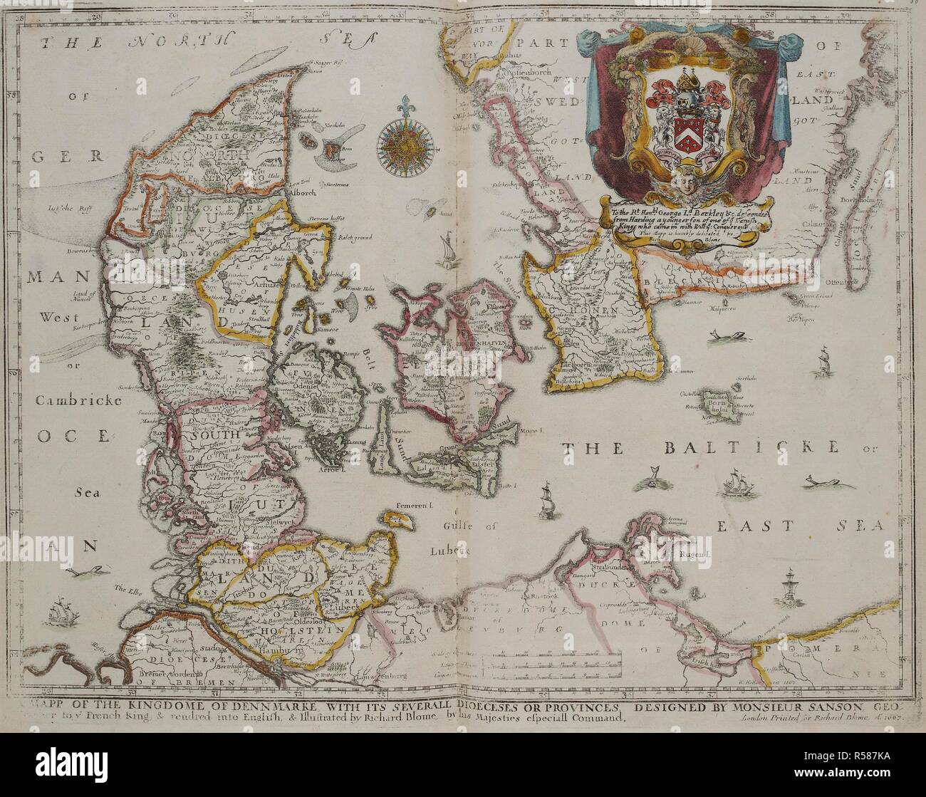 Map of europe 1670 hi-res stock photography and images - Alamy