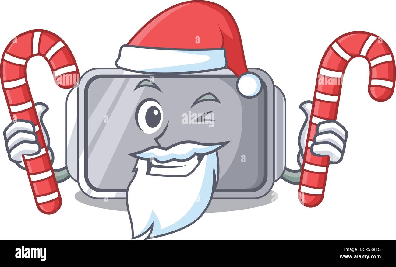 Santa with candy Narrow baking tray with layer cartoon Stock Vector ...